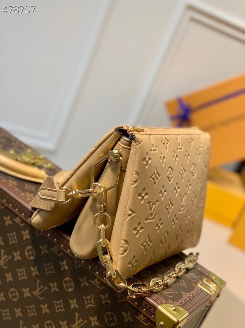 LV Coussin PM Monogram Embossed Puffy Cream - Bmai
