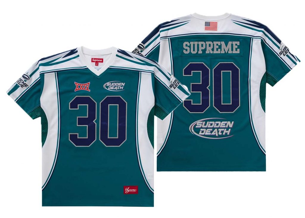 Supreme Sudden Death Football Jersey Teal - Bmai